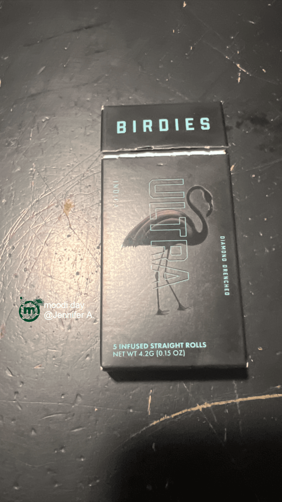 Birdies Indica Blend Diamond Infused Pre Roll Pack Review by Jennifer A ...