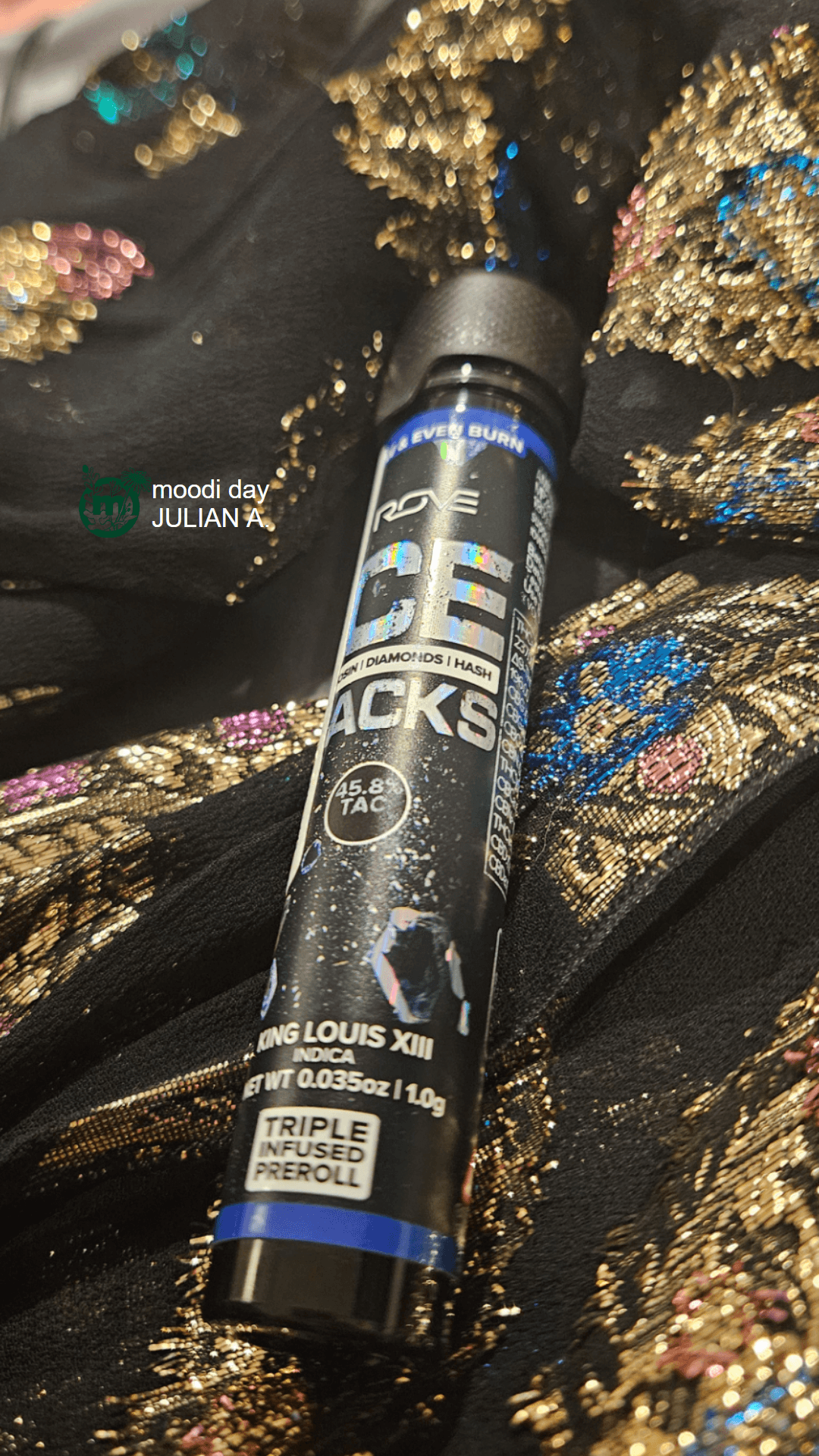 Rove King Louis XIII Ice Rosin Diamonds Hash Pre Roll Review by JULIAN ...